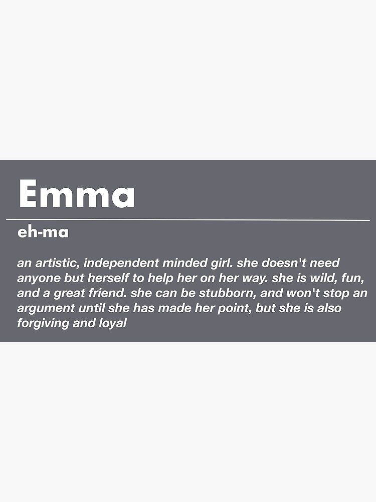 "Emma name definition" Art Print for Sale by THTJ | Redbubble