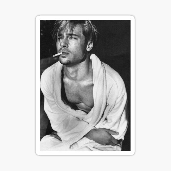 "Brad Pitt" Sticker by robadict | Redbubble