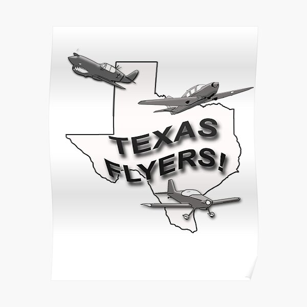 "Texas Flyers" Poster for Sale by rclark0884 | Redbubble