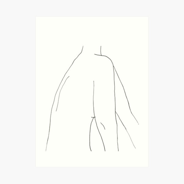 "Torso Line Drawing" Art Print by summitleigh | Redbubble