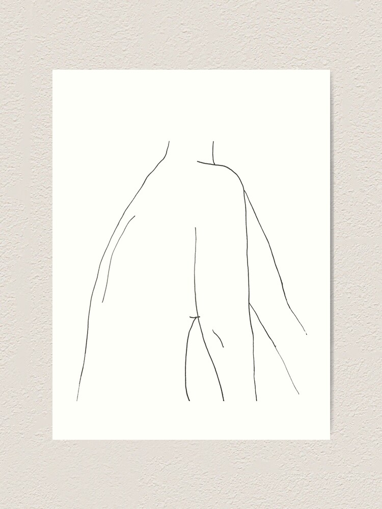 "Torso Line Drawing" Art Print by summitleigh | Redbubble