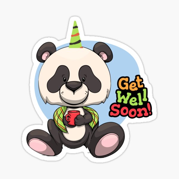 "Get Well Soon" Sticker for Sale by TeaAndPrints | Redbubble