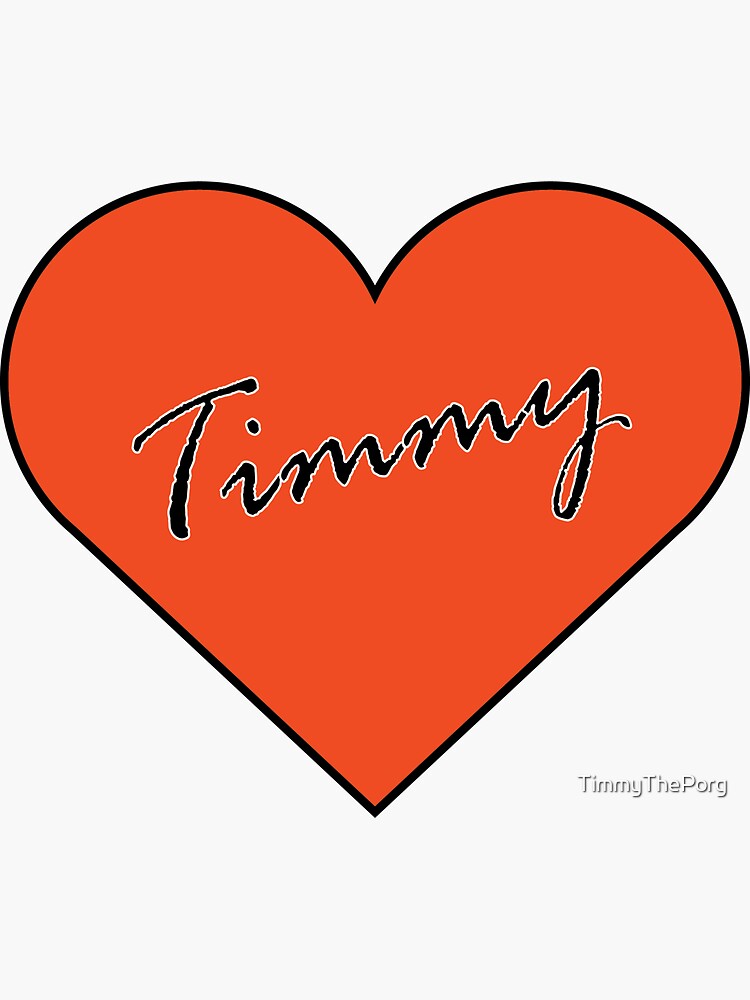 "Timmy Heart" Sticker by TimmyThePorg | Redbubble
