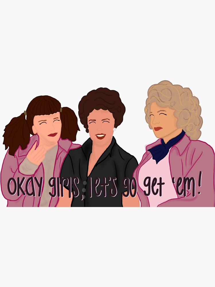 "Pink ladies " Sticker by raychelerin | Redbubble