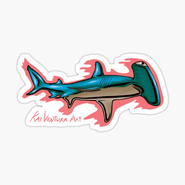 "Hammerhead Shark Color Variant C" Sticker for Sale by KaiVentura ...