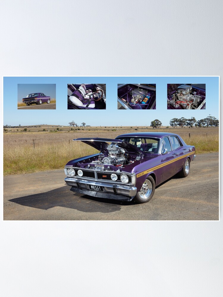 "Supercharged 1970 Wild Violet Ford Falcon XY" Poster for Sale by John ...