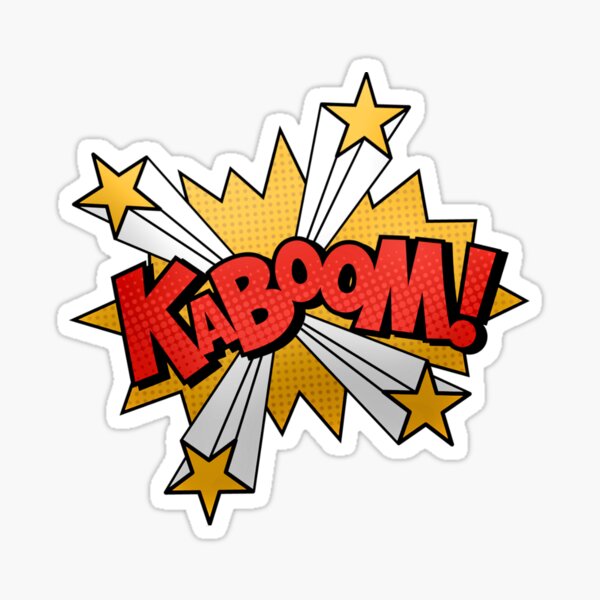 "Kaboom Comic Bubble" Sticker for Sale by JabbaMerchant | Redbubble