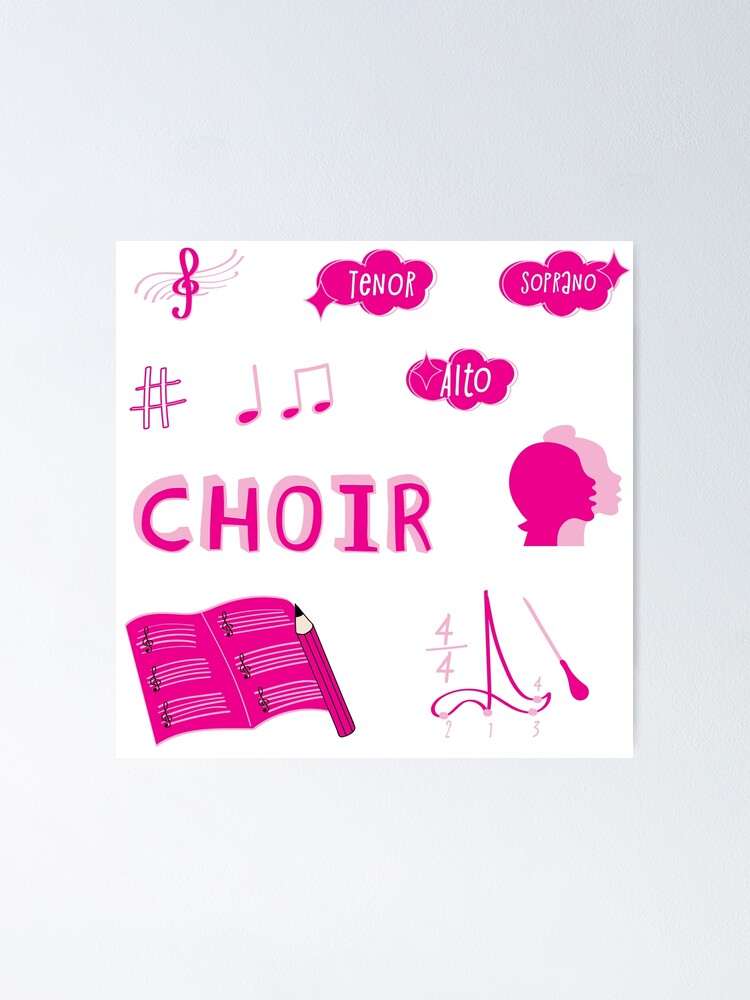 "Hot Pink Choir School Subject Pack" Poster by The-Goods | Redbubble