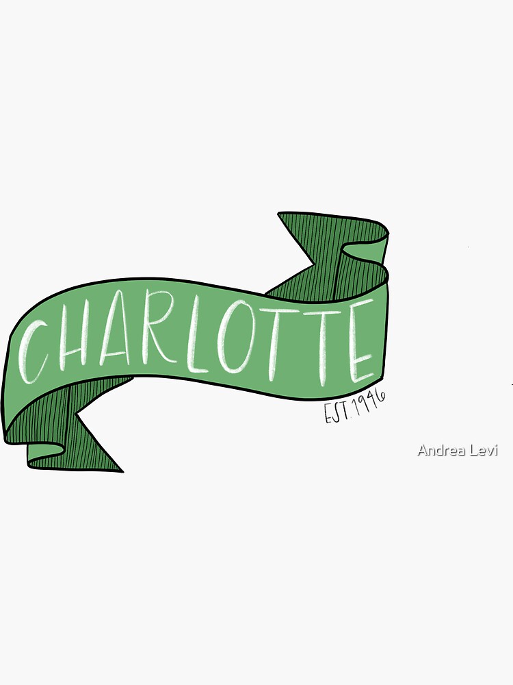 "Charlotte" Sticker by Andrealeviart | Redbubble