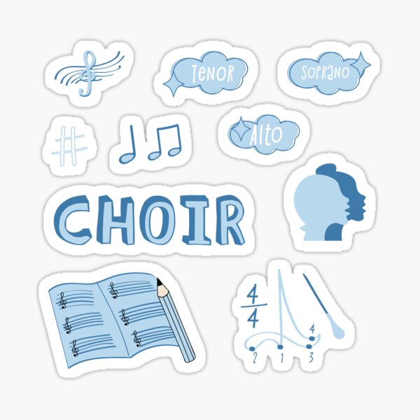 "Light Blue Choir School Subject Pack" Sticker for Sale by The-Goods ...