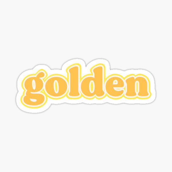 "Golden Harry Styles" Sticker for Sale by Morganmiller314 | Redbubble