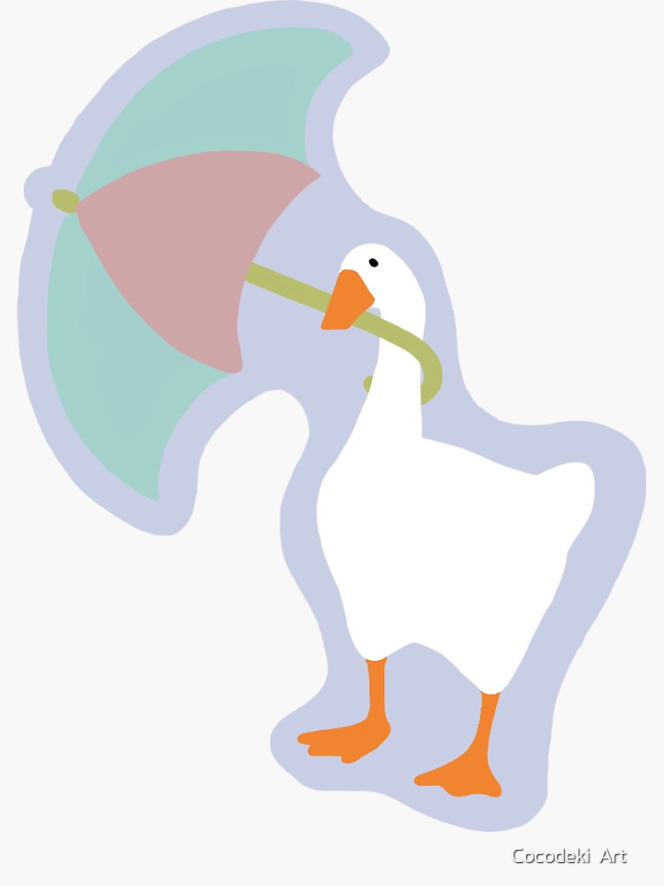 "Umbrella Goose" Sticker for Sale by PayNoAttention | Redbubble
