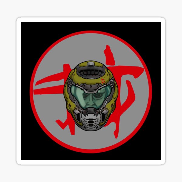 "The Doom Slayer" Sticker for Sale by SuperSaltlee | Redbubble
