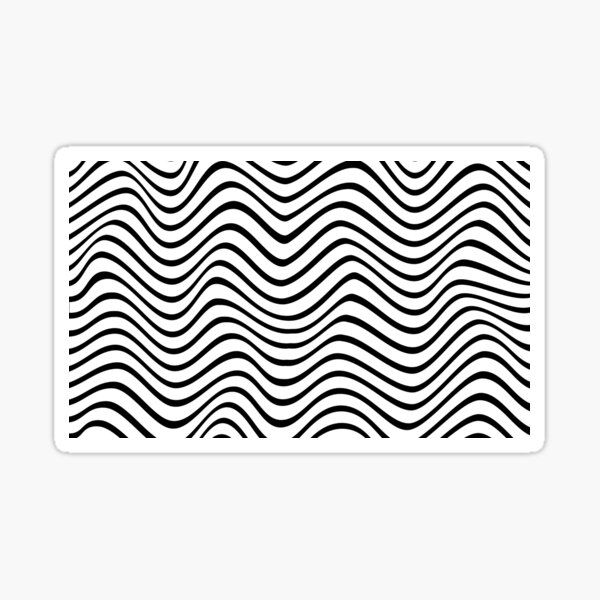 "Wavy lines - White" Sticker for Sale by Sofiakat | Redbubble