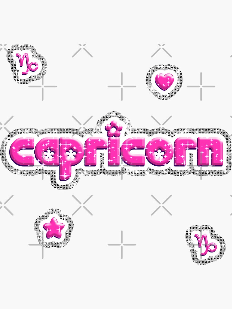 "capricorn blingee" Sticker for Sale by discostickers | Redbubble