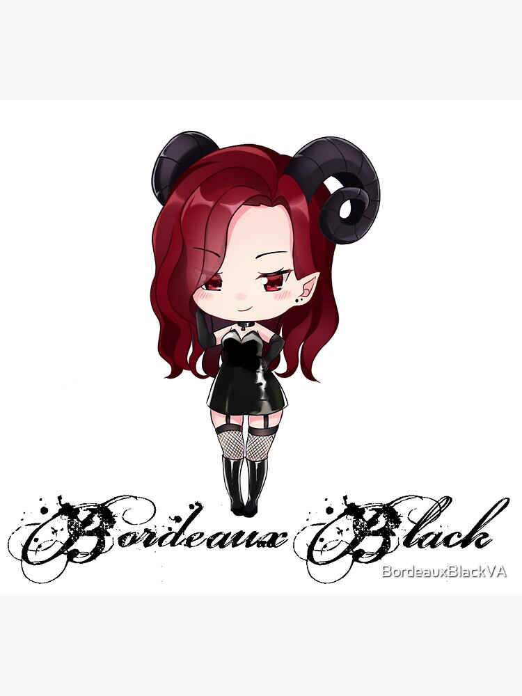 "Chibi + Signature" Sticker by BordeauxBlackVA | Redbubble