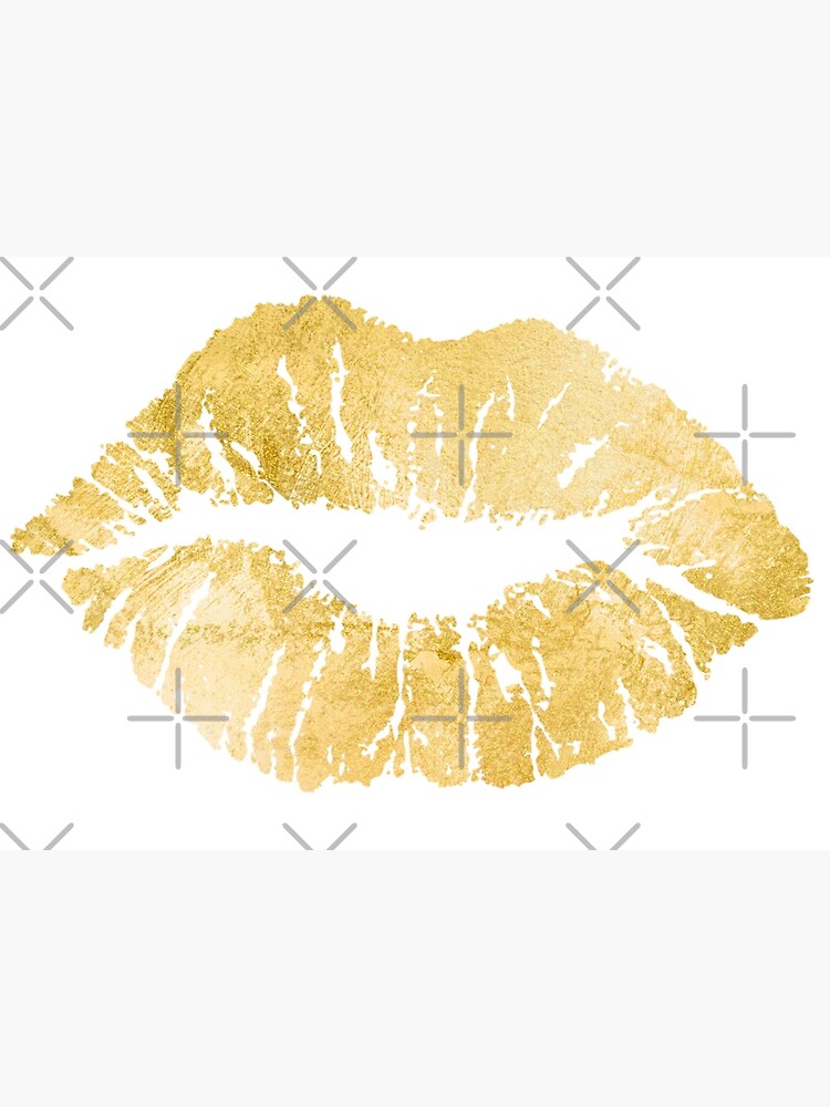 "Gold Lips " Poster for Sale by myheadisaprison | Redbubble
