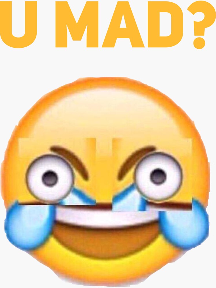 "U Mad Bro Demented Smiley" Sticker for Sale by Joepseudo | Redbubble