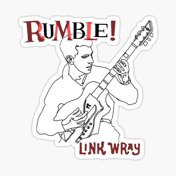 "Link Wray - Rumble! - Guitar hero" Sticker by circuitsnap | Redbubble