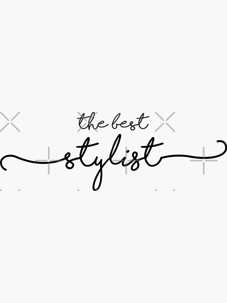 " Hair stylist Elegant Cursive Letter" Sticker for Sale by Tetete ...