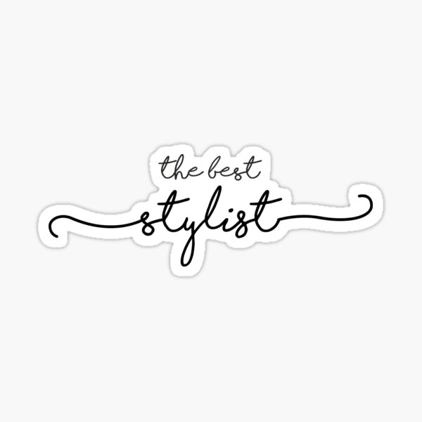 " Hair stylist Elegant Cursive Letter" Sticker for Sale by Tetete ...