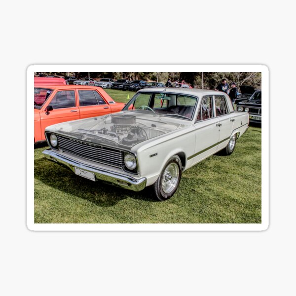 "Misted bonnet white Valiant Regal with reverse cowling" Sticker by ...