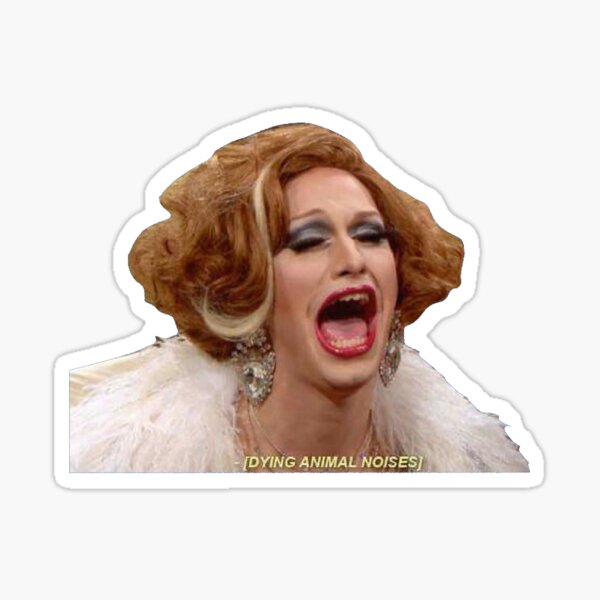 "Jinkx Monsoon screaming" Sticker by FaCurls | Redbubble