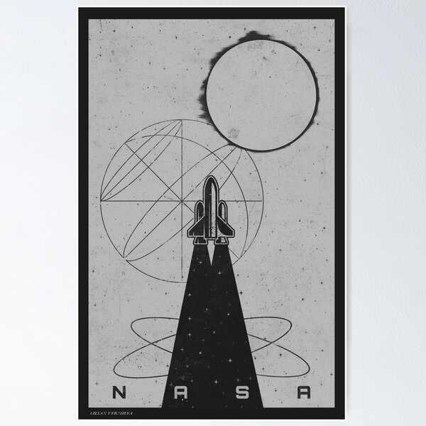 "Copy of NASA Vintage TShirt Design Inverted Colors" Poster for Sale by ...