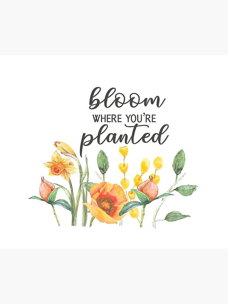 "Bloom where you are planted, MOTIVATIONAL QUOTE" Poster by ...