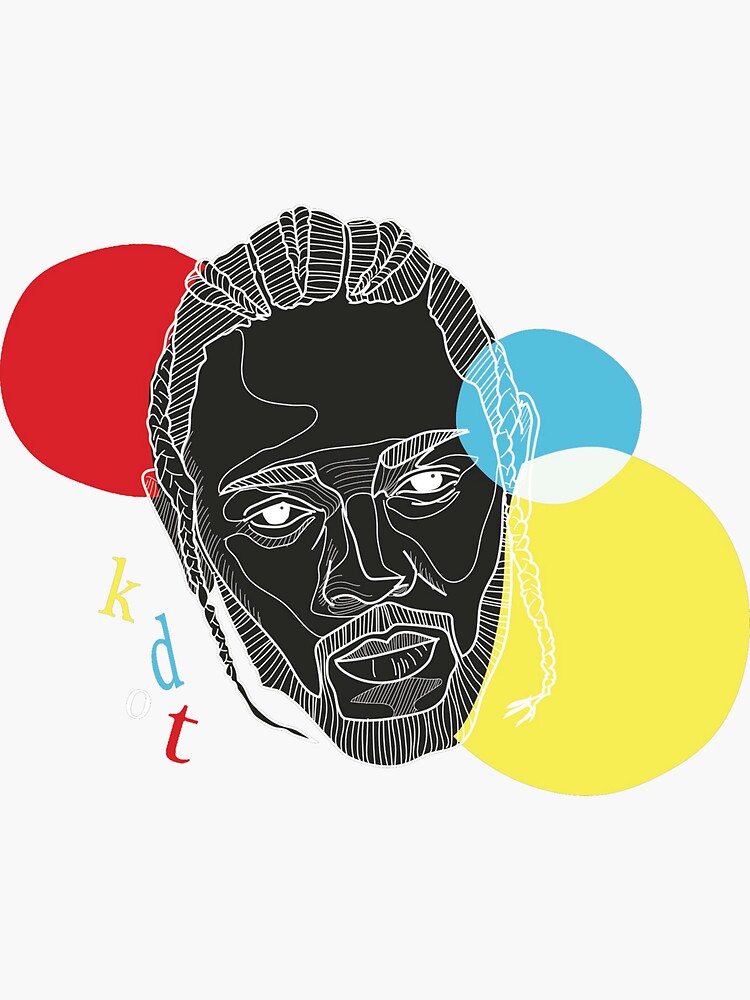 "Kendrick Lamar Kdot Design" Sticker for Sale by RapParadise | Redbubble