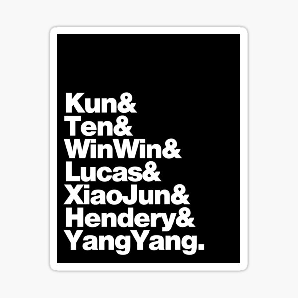 "WAYV & members names" Sticker by lovely-day | Redbubble