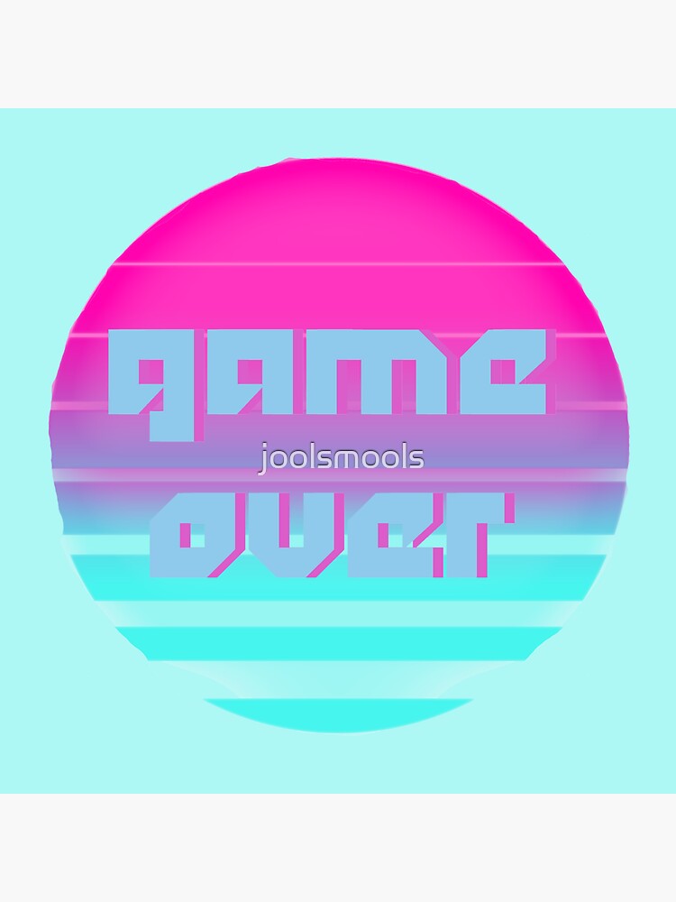 "game over vaporwave pastel aesthetic" Sticker for Sale by joolsmools ...