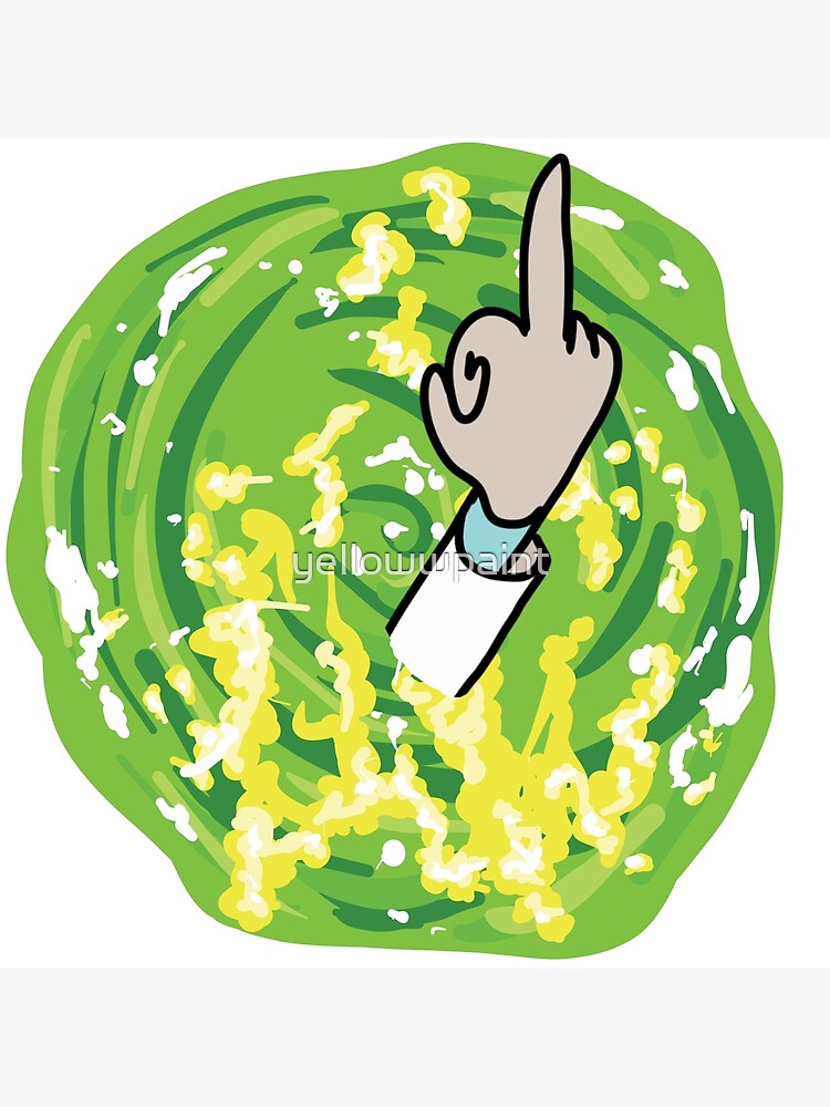 Poster « Rick Middle Finger », par yellowwpaint | Redbubble