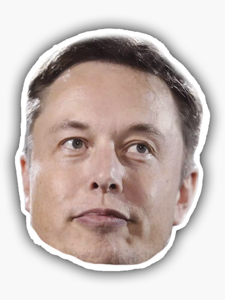 "Elon Musk Face" Sticker by eliahb | Redbubble