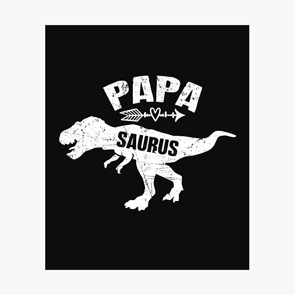 Lámina fotográfica «Hombres PAPA SAURUS ness Regalo del Día del Padre T ...