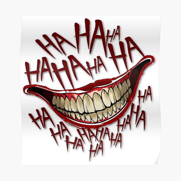 Hahaha Joker Wall Art | Redbubble