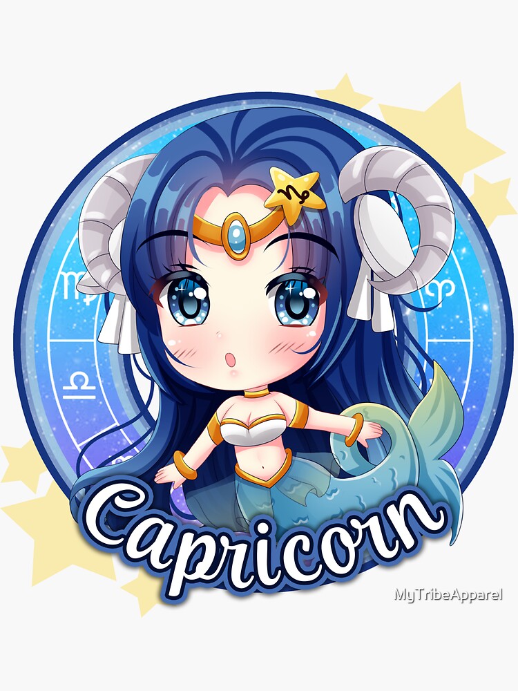 "Chibi Capricorn" Sticker by MyTribeApparel | Redbubble