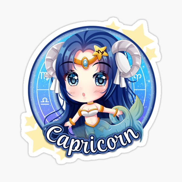 "Chibi Capricorn" Sticker by MyTribeApparel | Redbubble