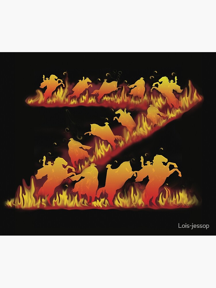 "The Mark of Zorro on Fire" Poster by Lois-jessop | Redbubble
