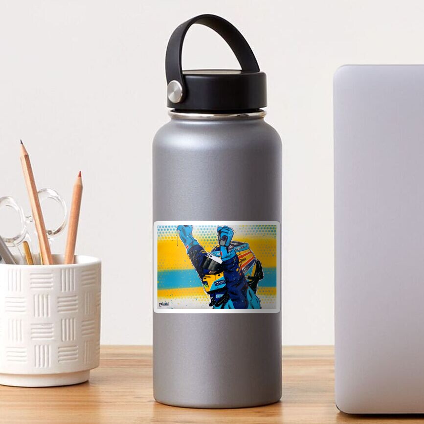 "Fernando Alonso - Renault graffiti painting by DRAutoArt" Sticker for ...