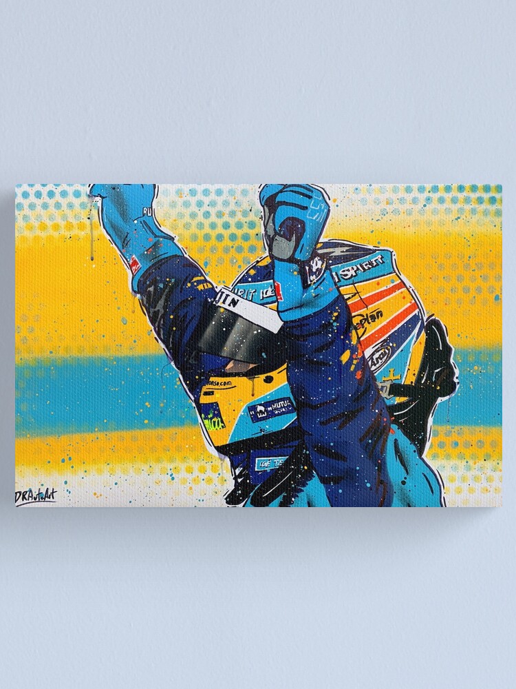 "Fernando Alonso - Renault graffiti painting by DRAutoArt" Canvas Print ...