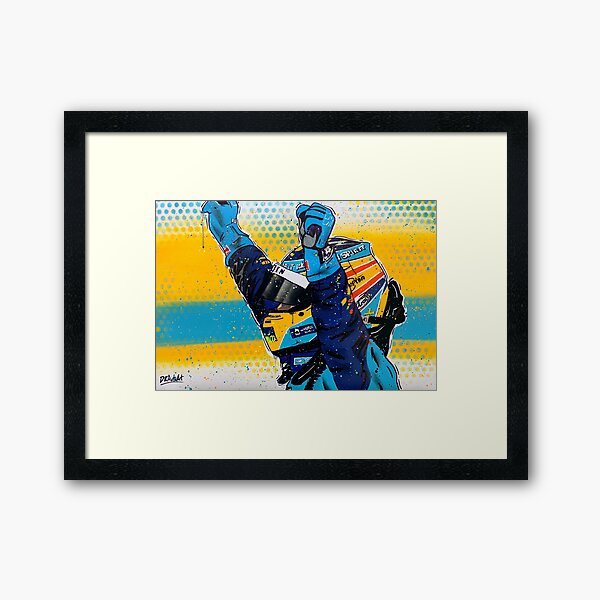 "Fernando Alonso - Renault graffiti painting by DRAutoArt" Framed Art ...