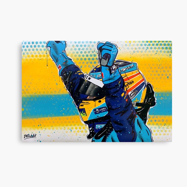 "Fernando Alonso - Renault graffiti painting by DRAutoArt" Canvas Print ...