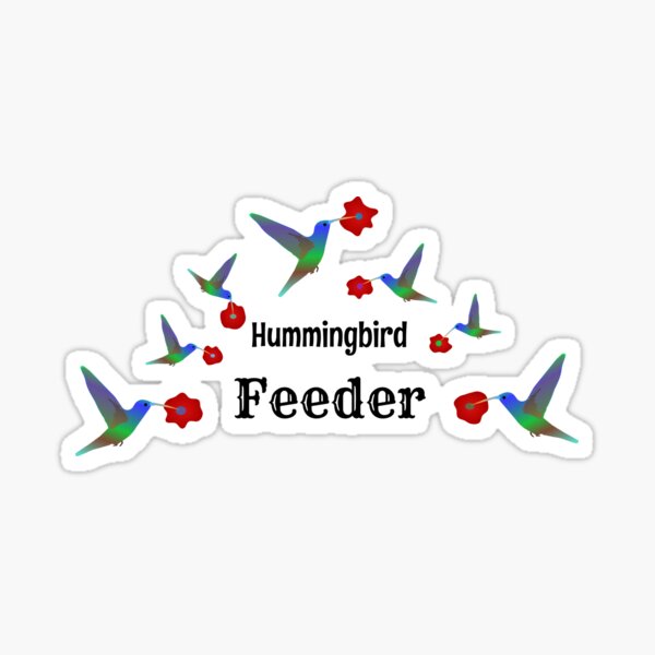 "Hummingbird Feeder Label" Sticker for Sale by DaveyCopeland | Redbubble