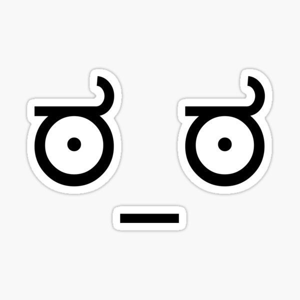 "Disapprove Emoticon" Sticker by JessicaADesign | Redbubble