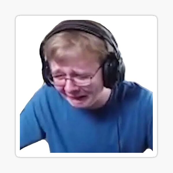 "Callmecarson Crying" Sticker for Sale by OKayBruH | Redbubble