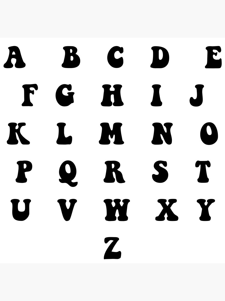  Alphabet Groovy Font Poster For Sale By Sara tonin Redbubble