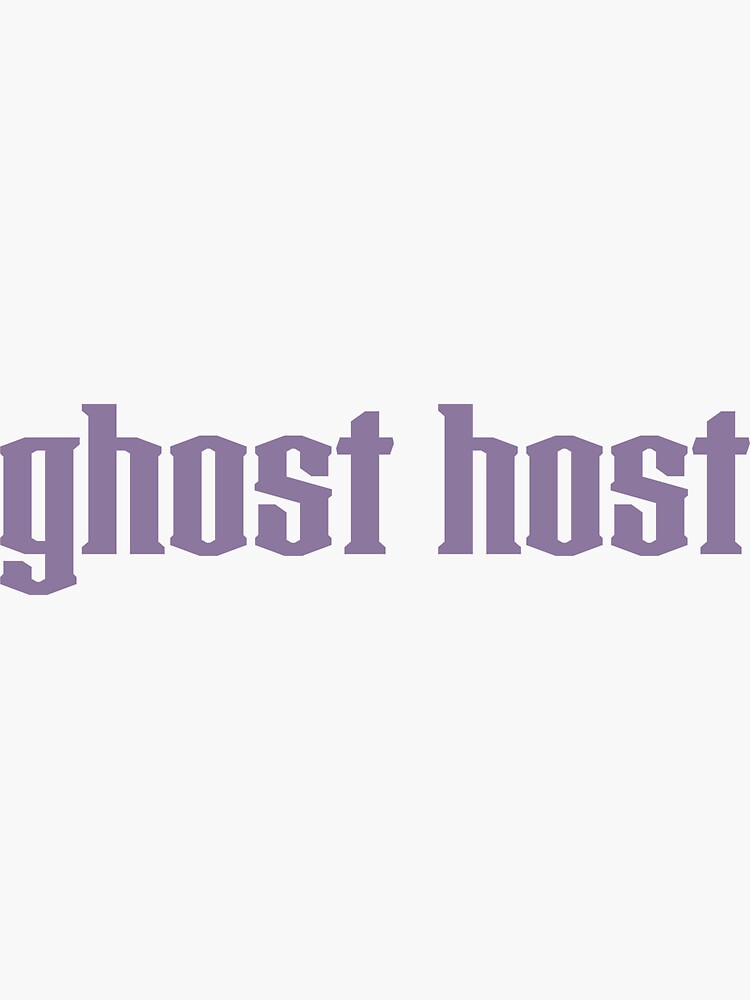 "Ghost Host" Sticker for Sale by carleecolors | Redbubble
