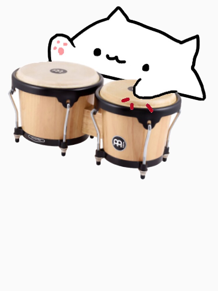 "Bongo Cat" T-shirt for Sale by FlashmanBiscuit | Redbubble | bongo cat ...