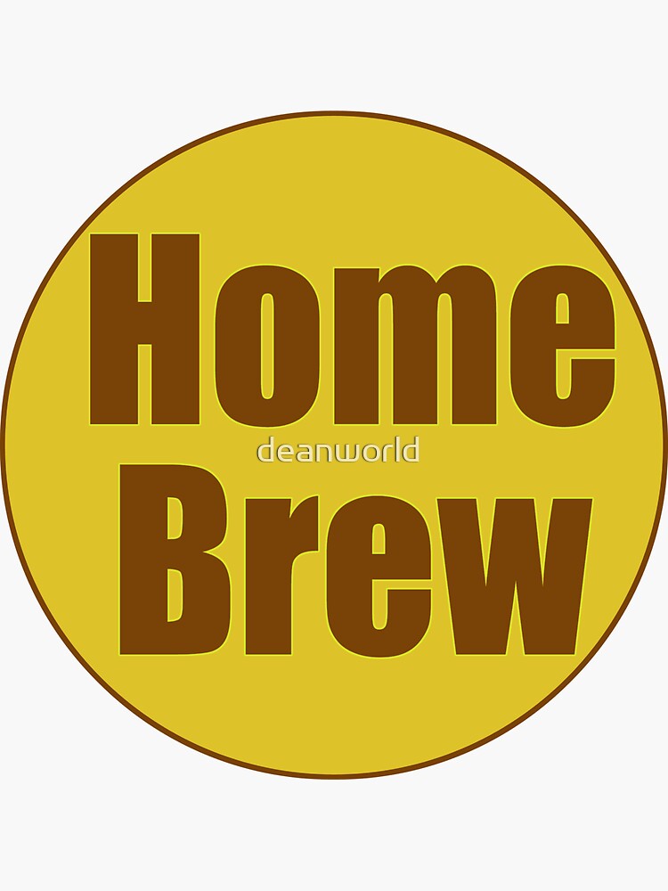 "Home Brew Sticker Decal" Sticker by deanworld | Redbubble